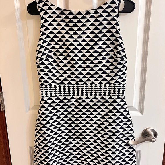 The Limited | Dresses | The Limited Navy And White Triangle Mini Dress ...